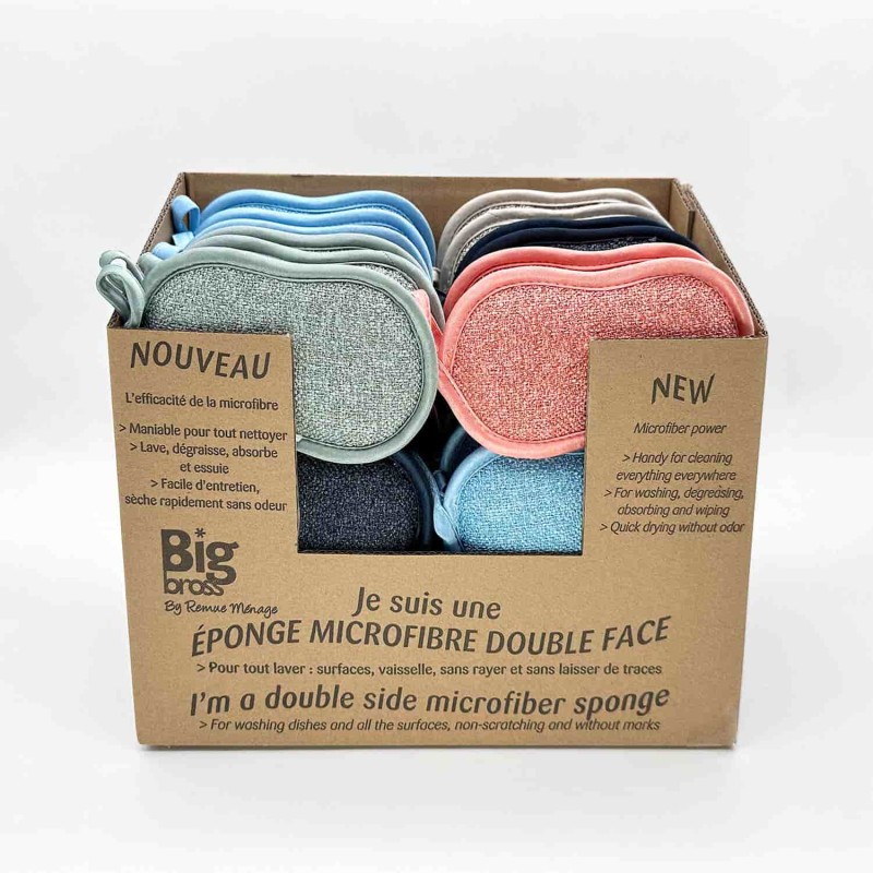 Éponge microfibre double face
