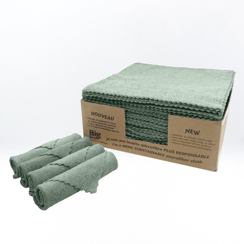 Optez pour la lavette microfibres plus responsable couleur verte