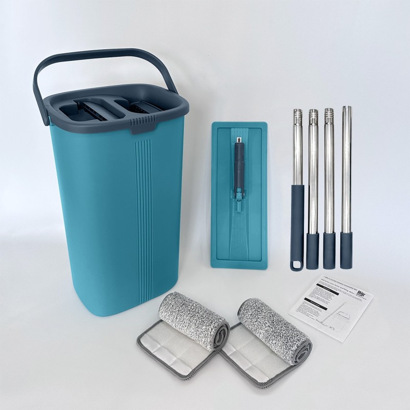 Kit de lavage sol - balai à plat microfibre avec recharge