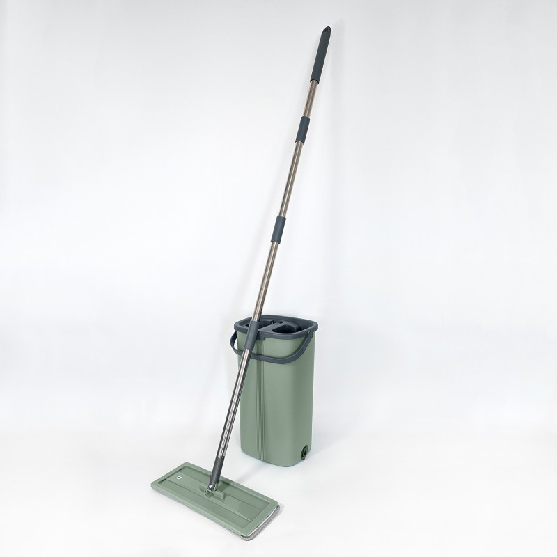 Kit de lavage sol - balai à plat microfibre avec recharge